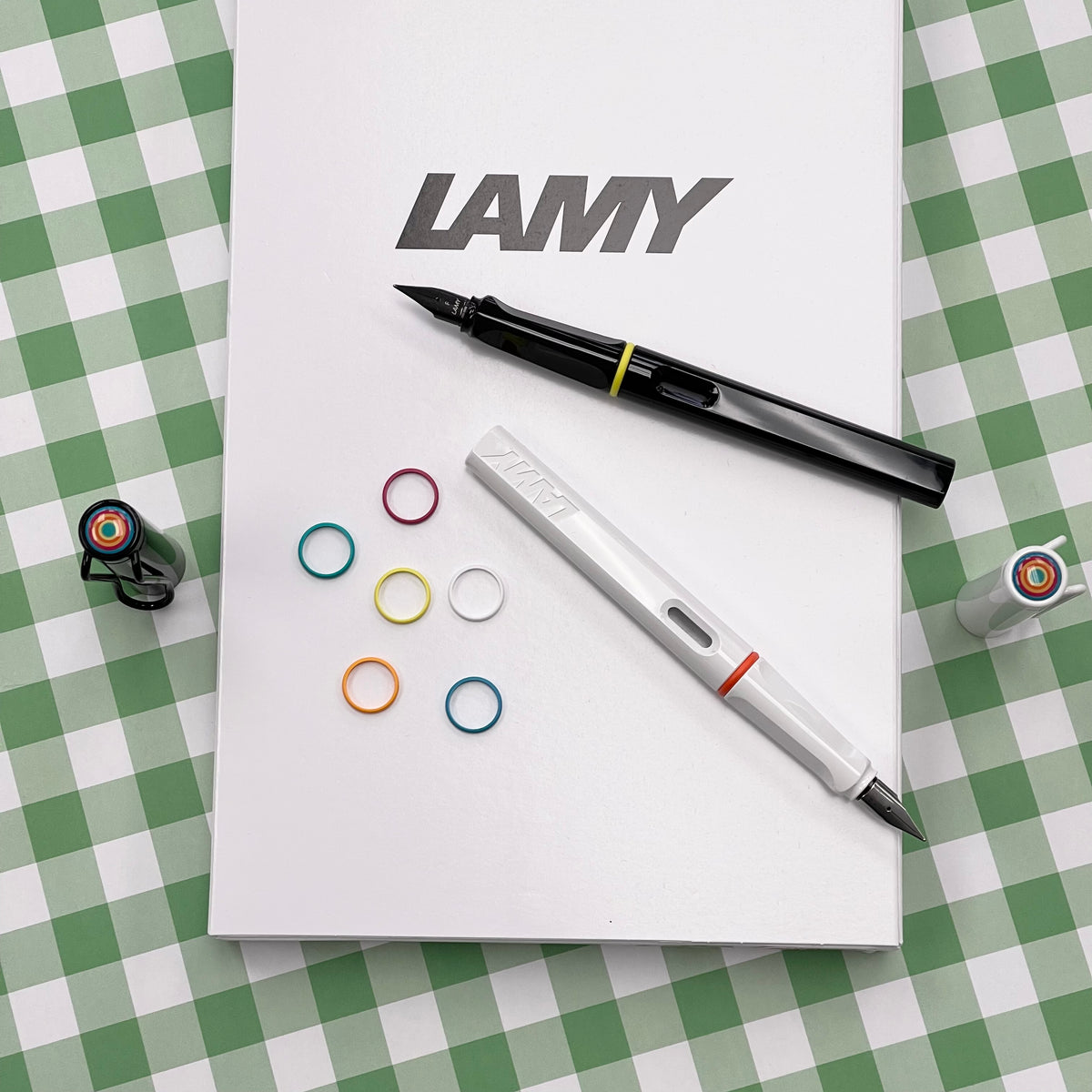 Lamy Safari Fountain Pen Black With Multi Rings Set (Special Edition 2 ...