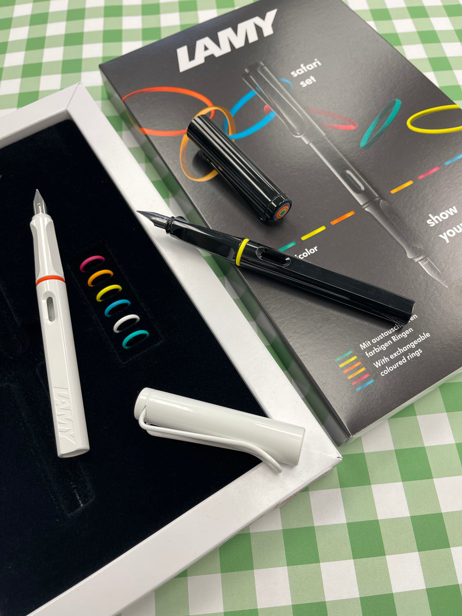 Lamy Safari Fountain Pen Black With Multi Rings Set (Special Edition 2 ...